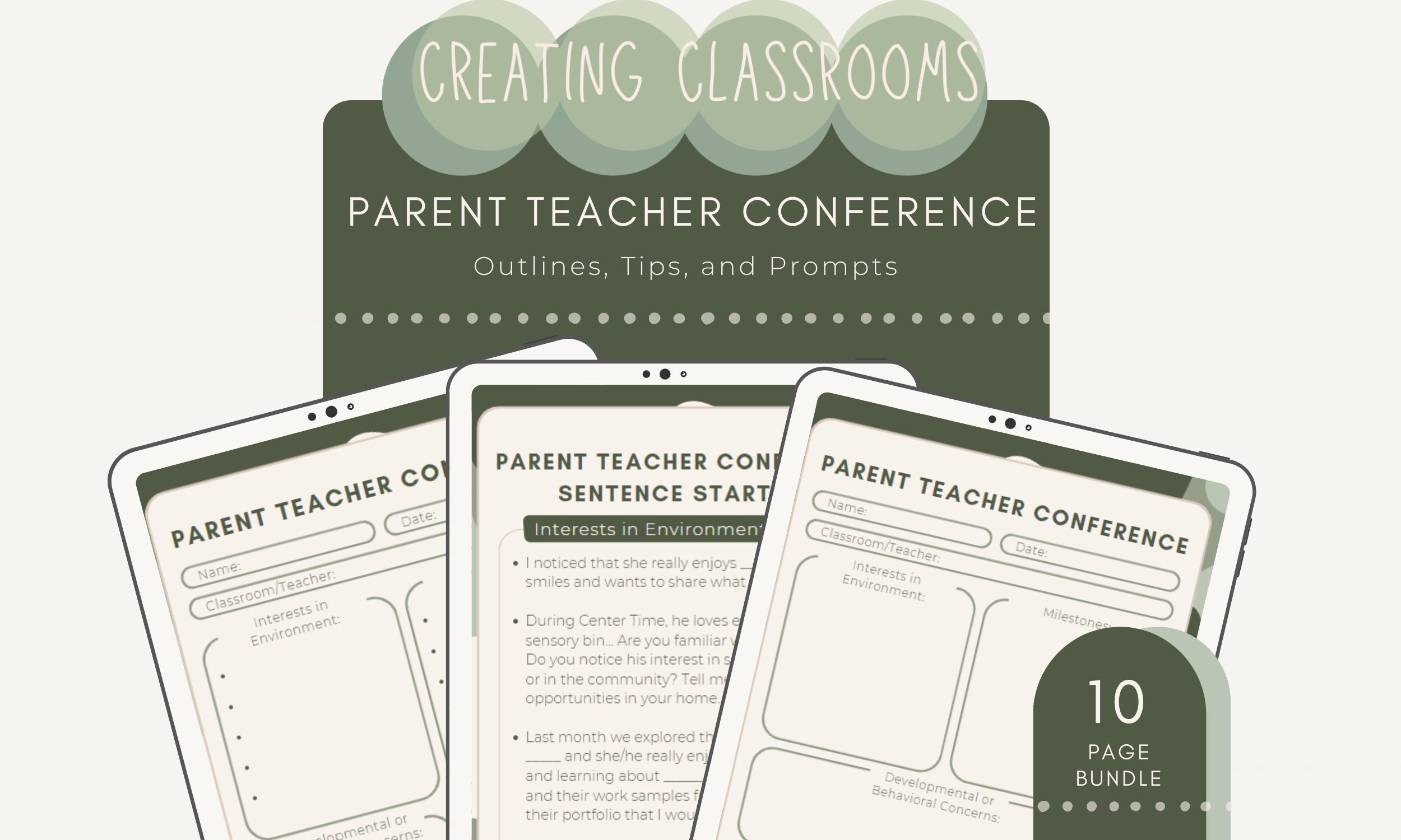 Parent Teacher Conference Outline - Etsy