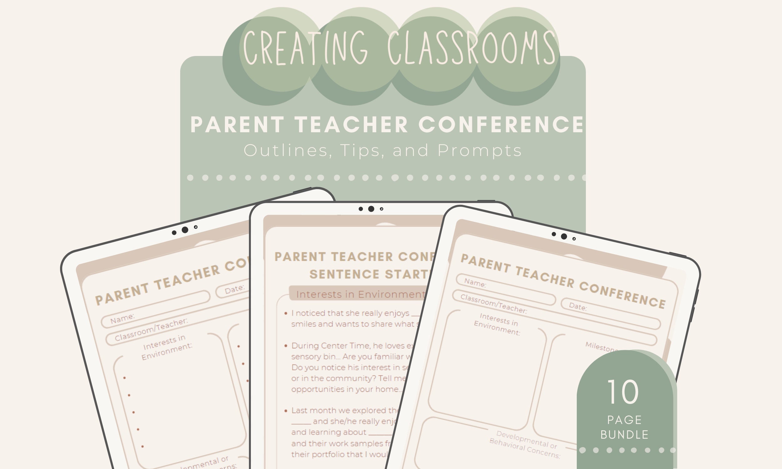 Parent Teacher Conference Outline - Etsy