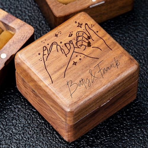 Personalized Wedding Ring Box Custom Wood Ring Box Engagement - Etsy