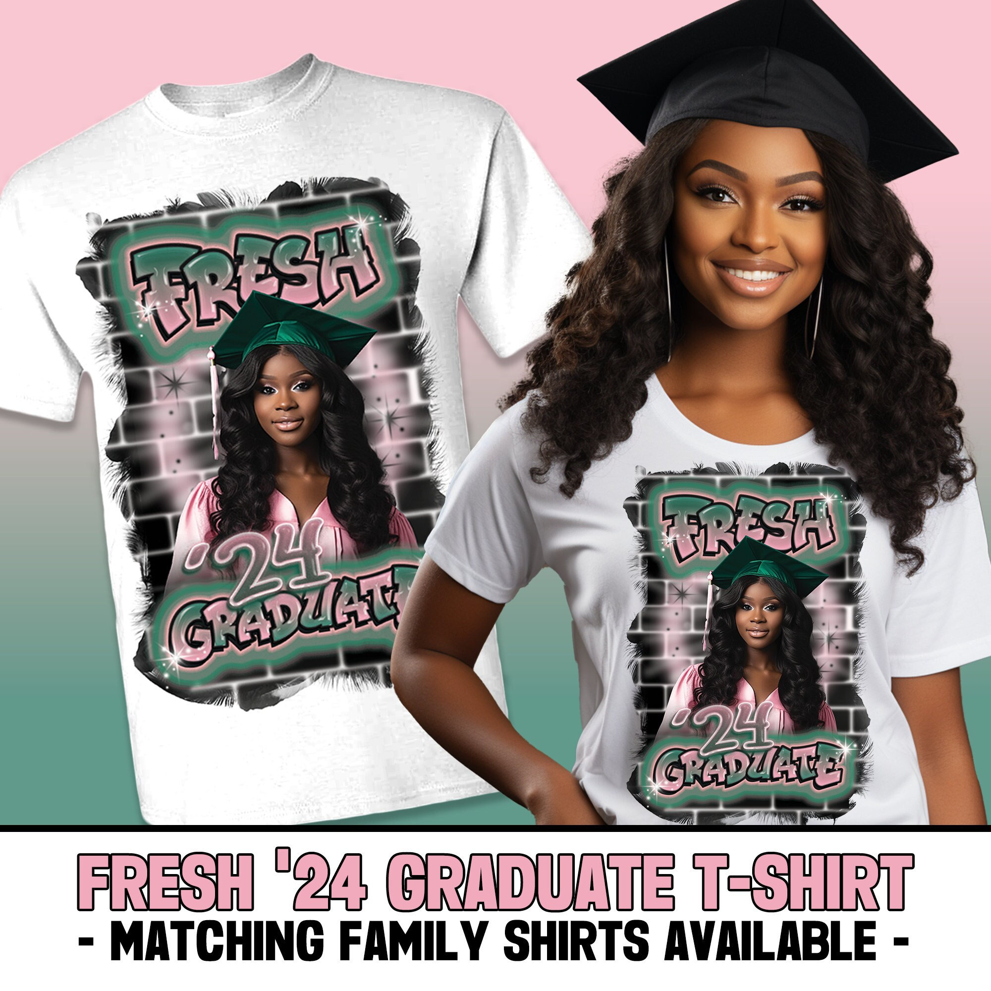 Personalized Fresh '24 Graduate Shirt Custom Graduation Tee for Him/her ...