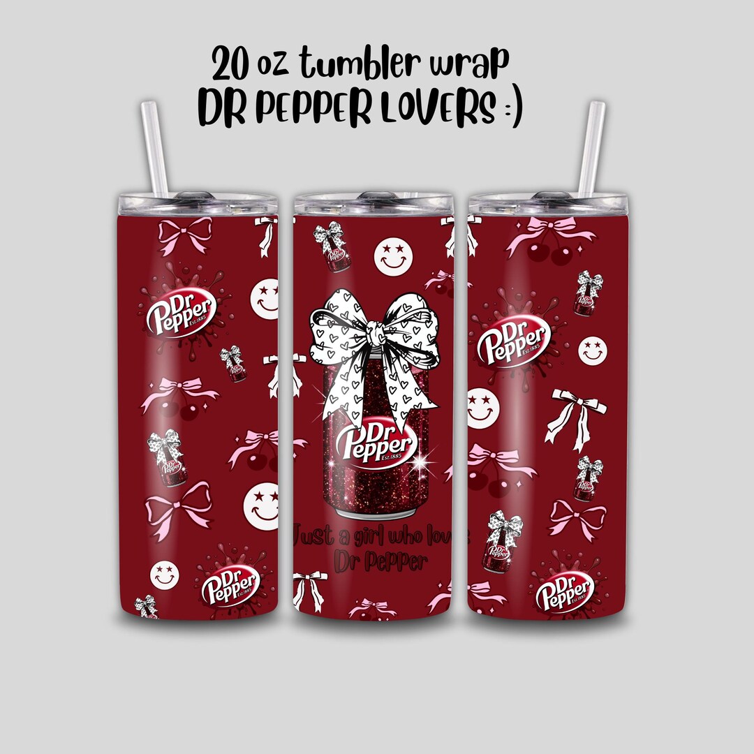 Dr Pepper Png Tumbler Design 20 Oz Wrap. Super Cute ! Sublimation ...