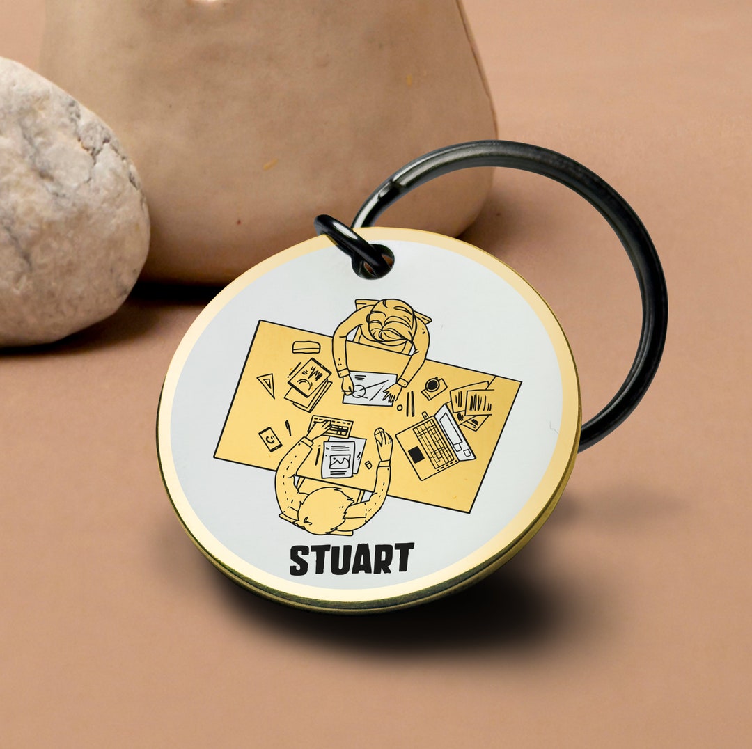 Study Table Keychain Rustic Academic Keepsake Custom Education Gift for ...