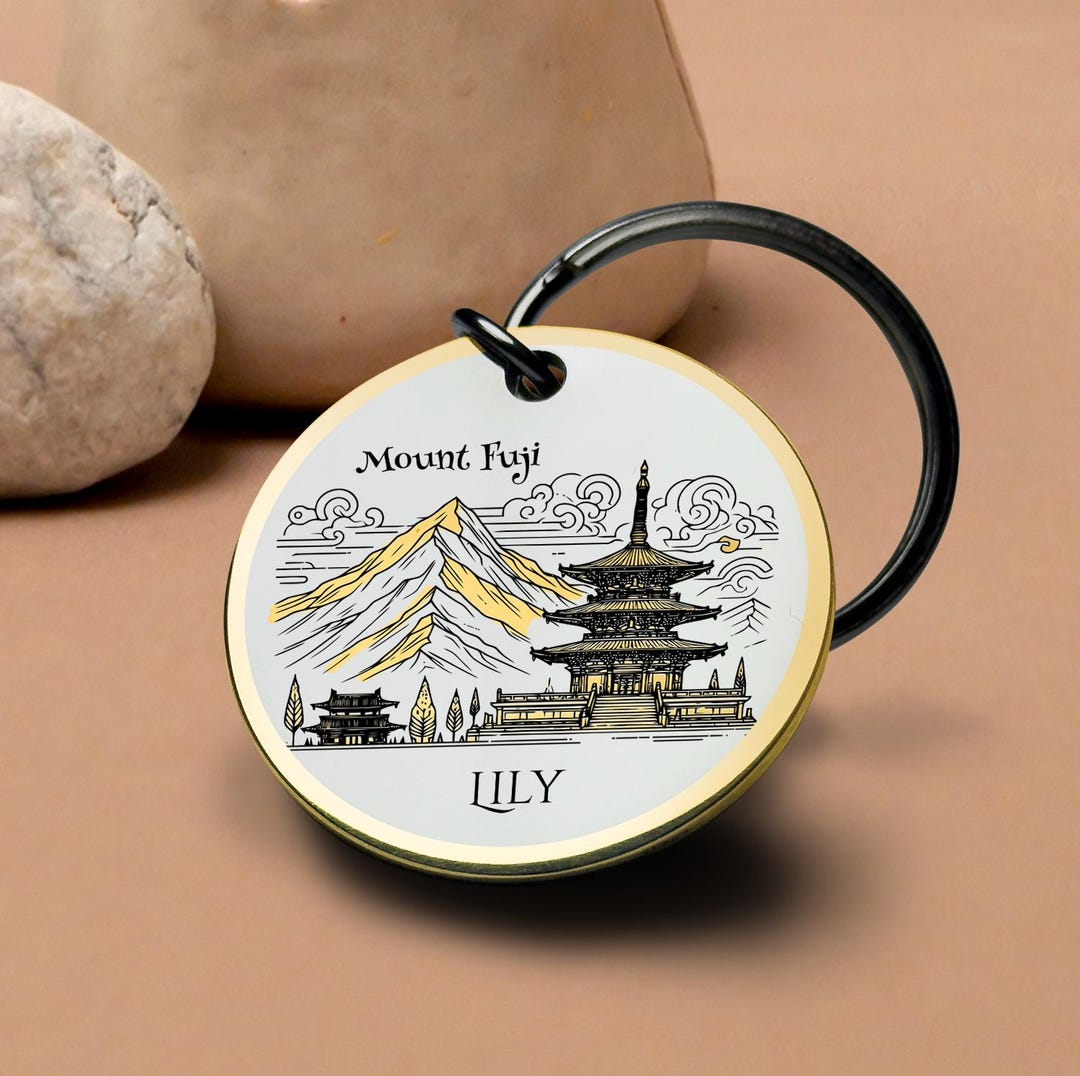 Engraved Mount Fuji Keychain, Japan Travel Souvenir, Custom Name - Etsy