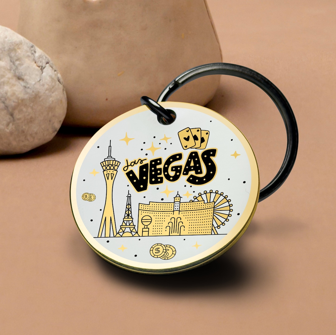 Vegas Skyline, Neon Lights Vegas Keychain, Las Vegas Souvenir, Las ...