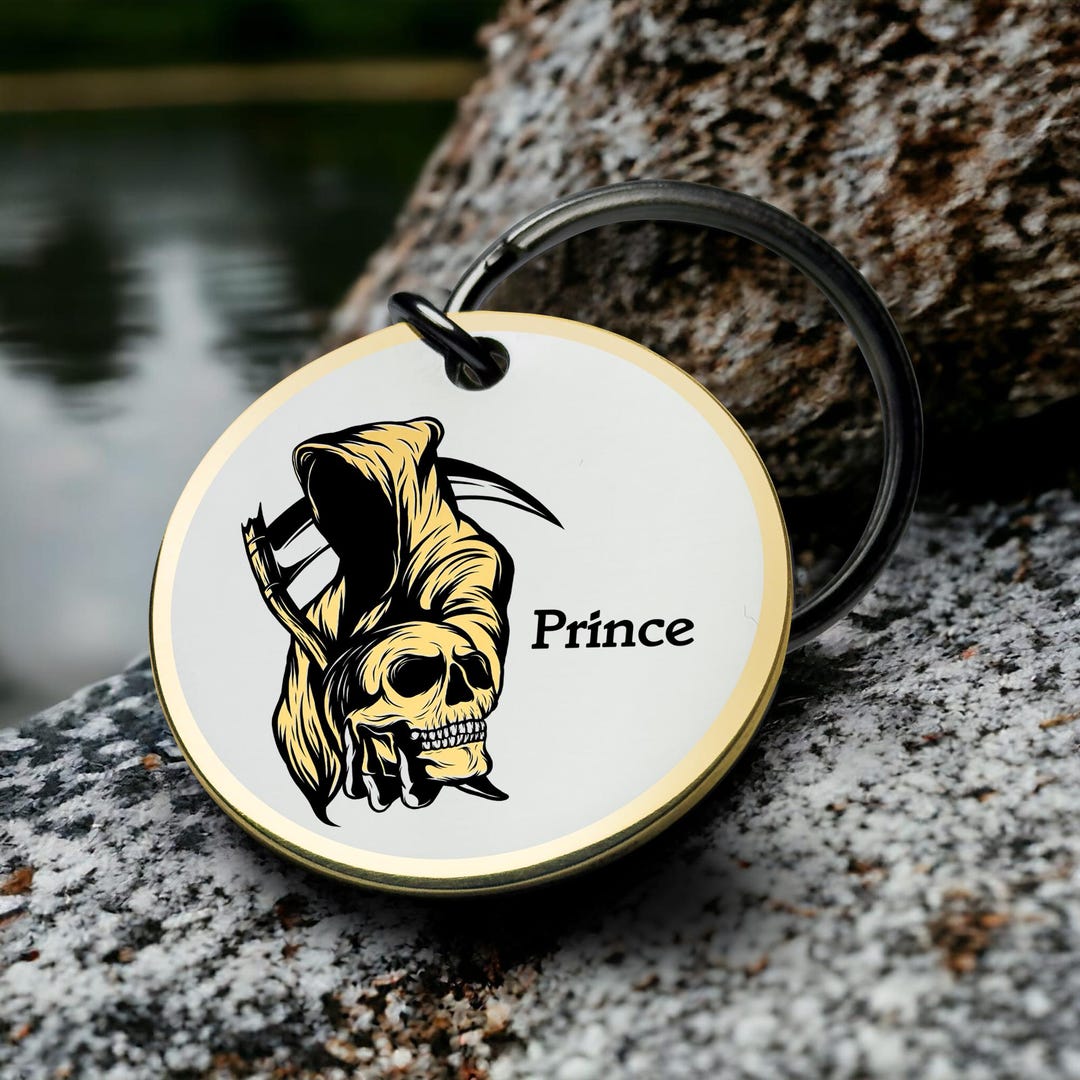 Grim Reaper Keychain Gothic Horror Art Gift Custom Keepsake Dark ...