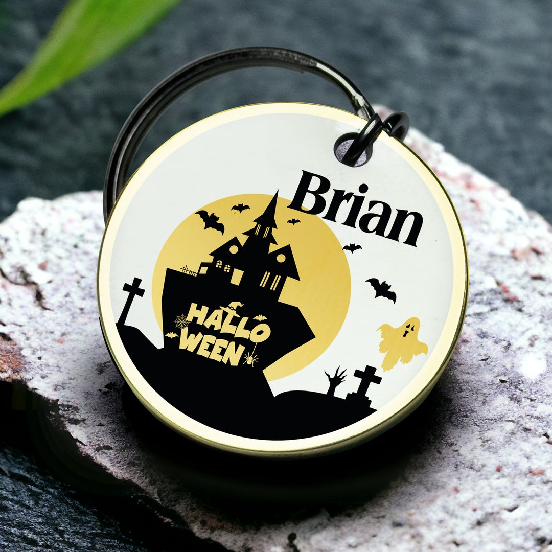 Haunted Mansion Keychain, Haunted House Key Ring, Ghosts and Graveyards ...