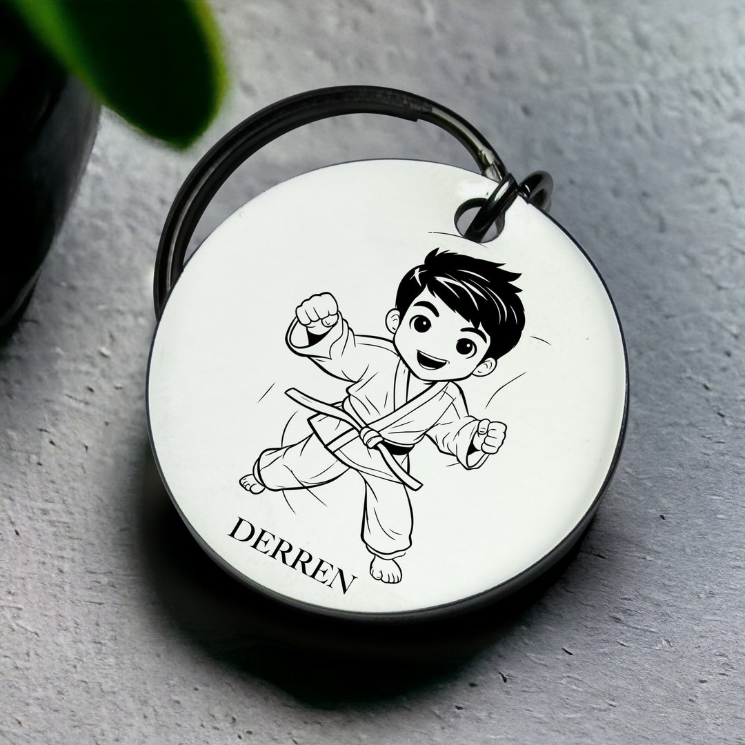 Karate Kid Keychain, Personalized Engraved Keychain, Perfect Gift for ...