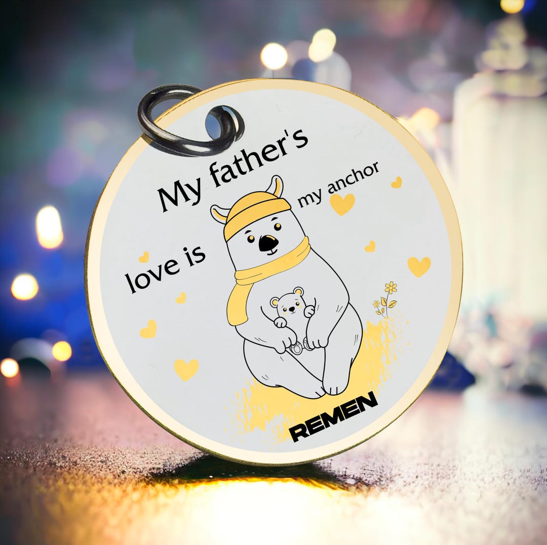 Father Son Keychain Special Bond Keyring Heartwarming Gift Dad Love ...