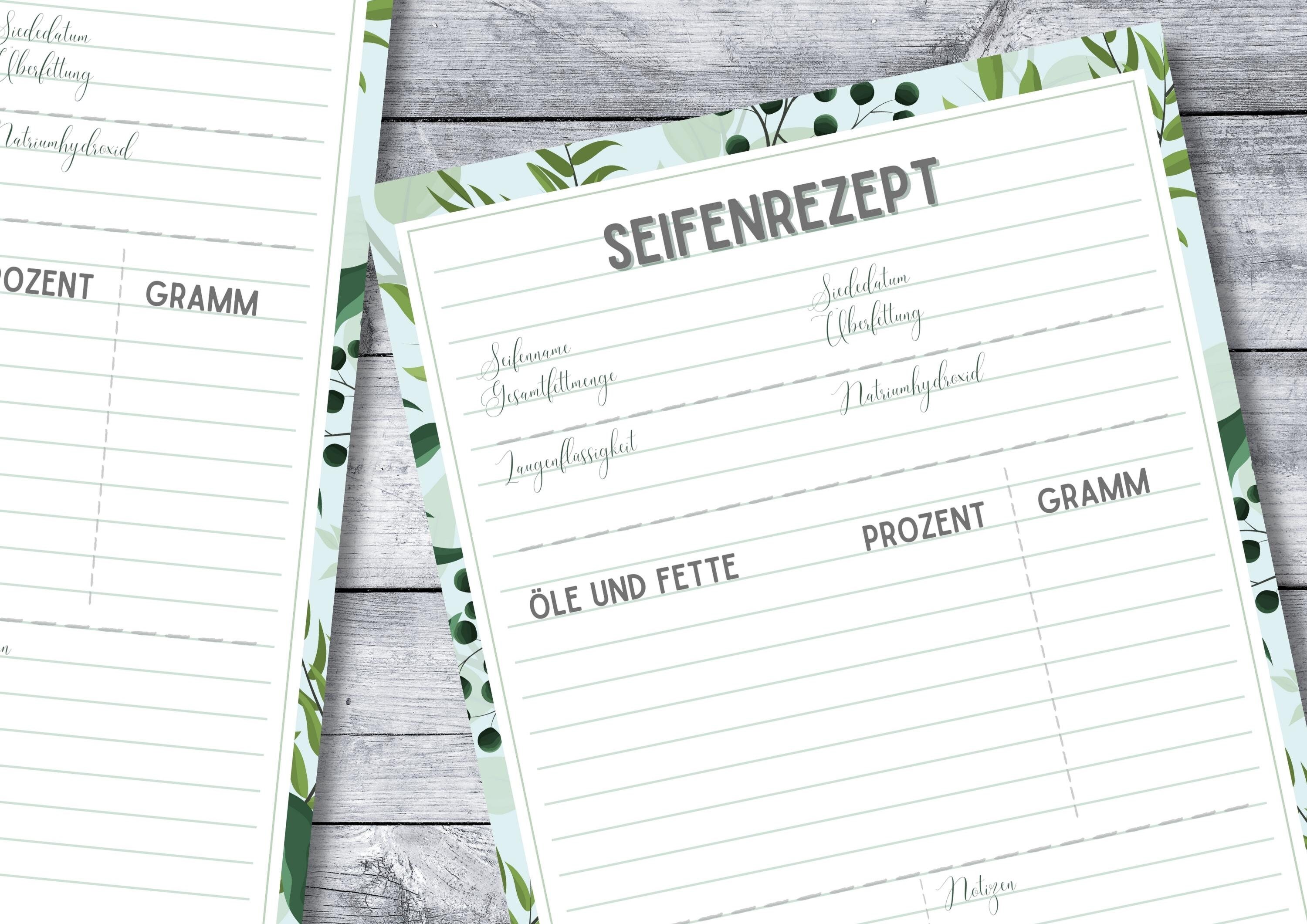 Printable Soap Recipe Template - Etsy