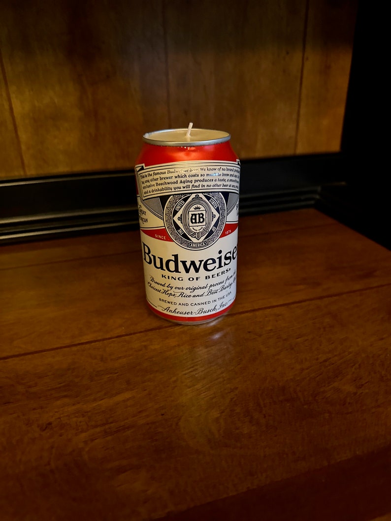 Budweiser Can Candle - Etsy