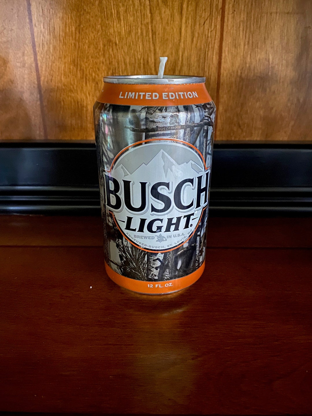 Busch Light Candle - Orange Camo - Etsy