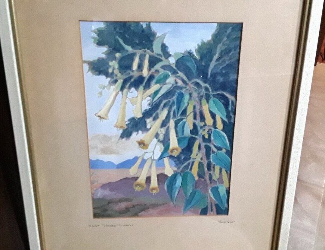 Vintage ROSS GILL desert Tobacco Arizona Artist SIGNED Watercolor ...