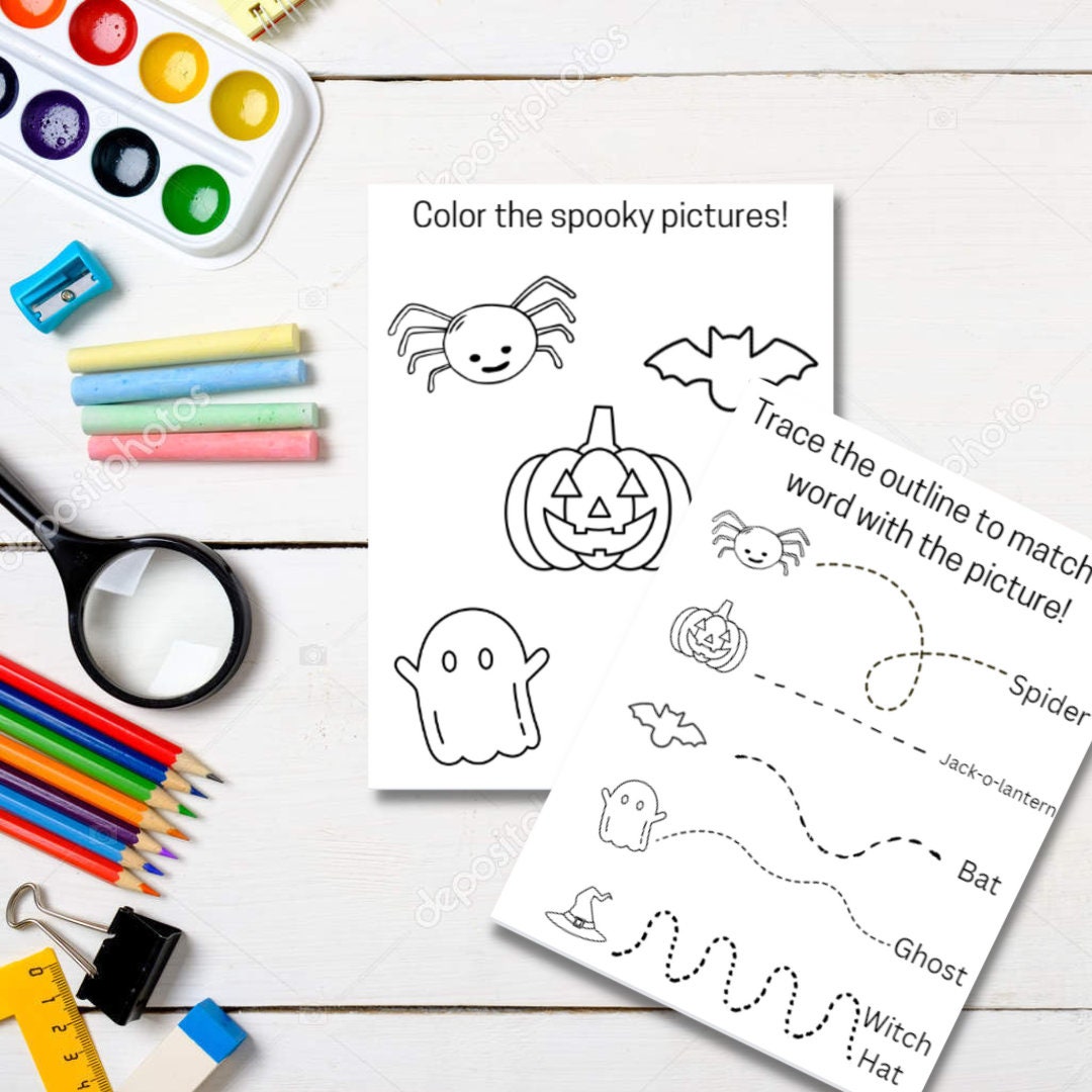 Toddler Printable Halloween Workbook - Etsy