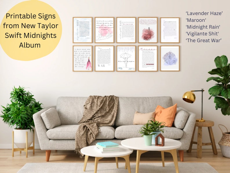 Taylor Swift Midnights Printable Lyric and Art Posters_set of 10 ...