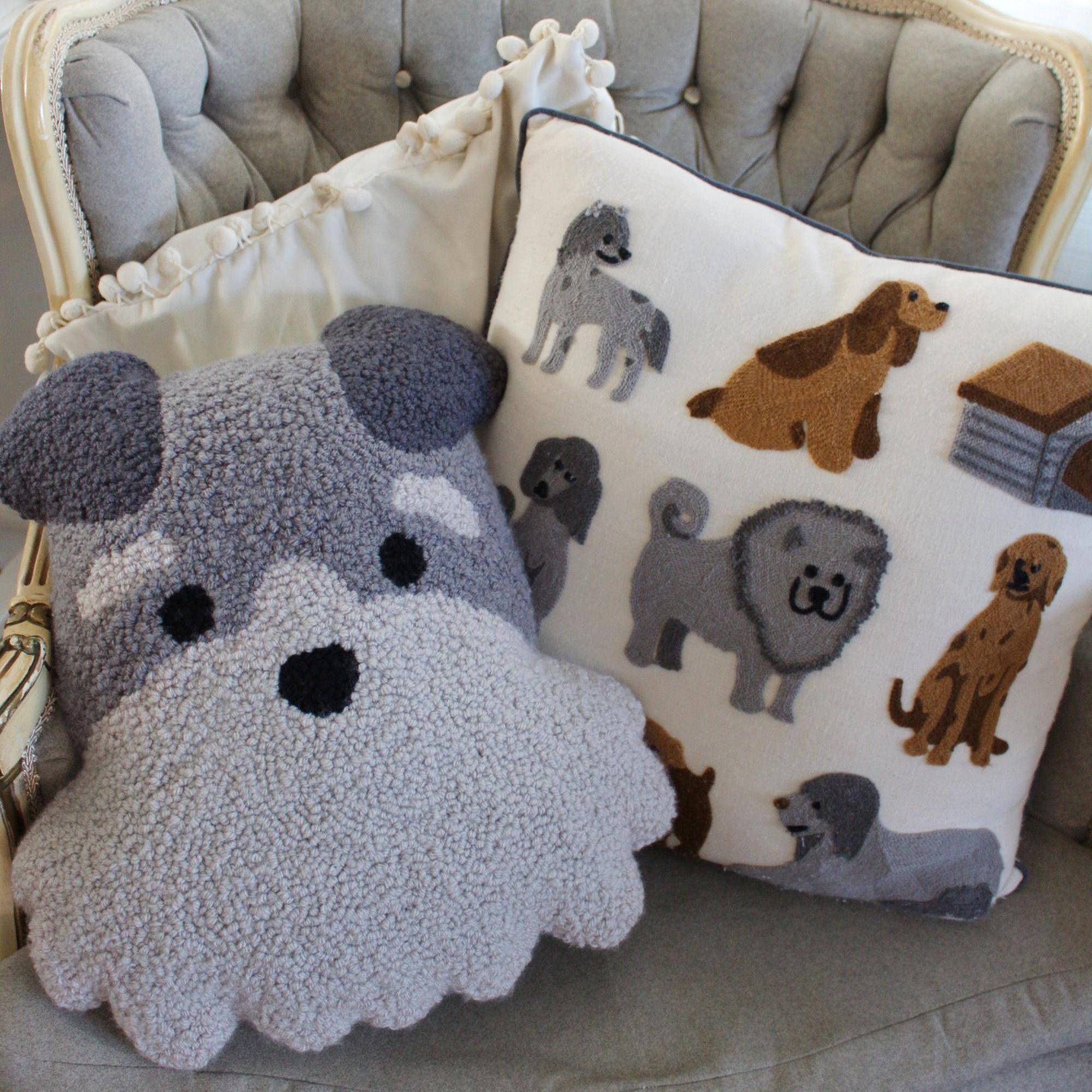 Schnauzer Pillow-punch Needle Dog Cushion-schnauzer Parent Gift-dog ...
