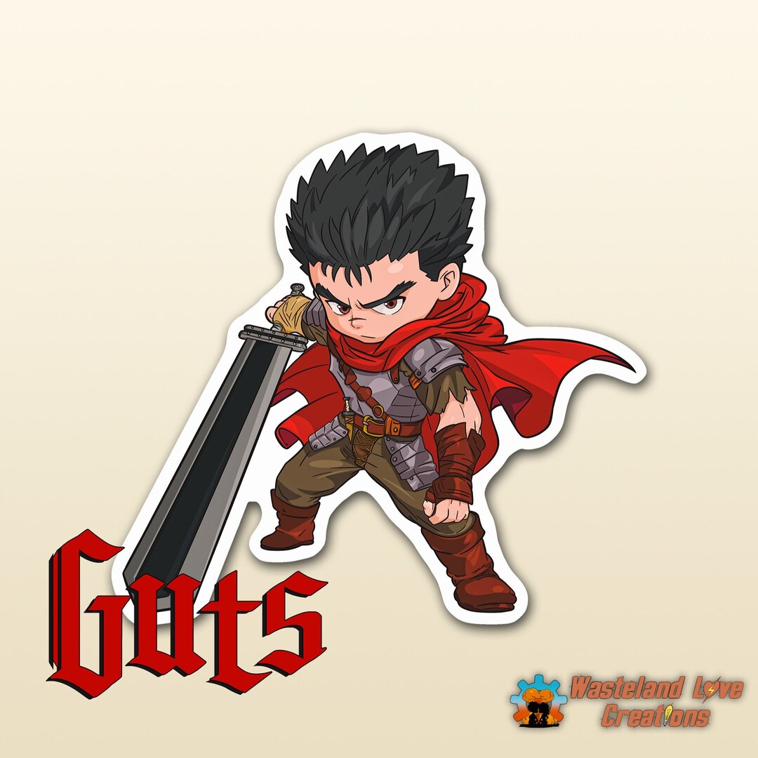 Guts Berserk Anime Sticker Decal for Car Laptop Phone Tumbler Water ...