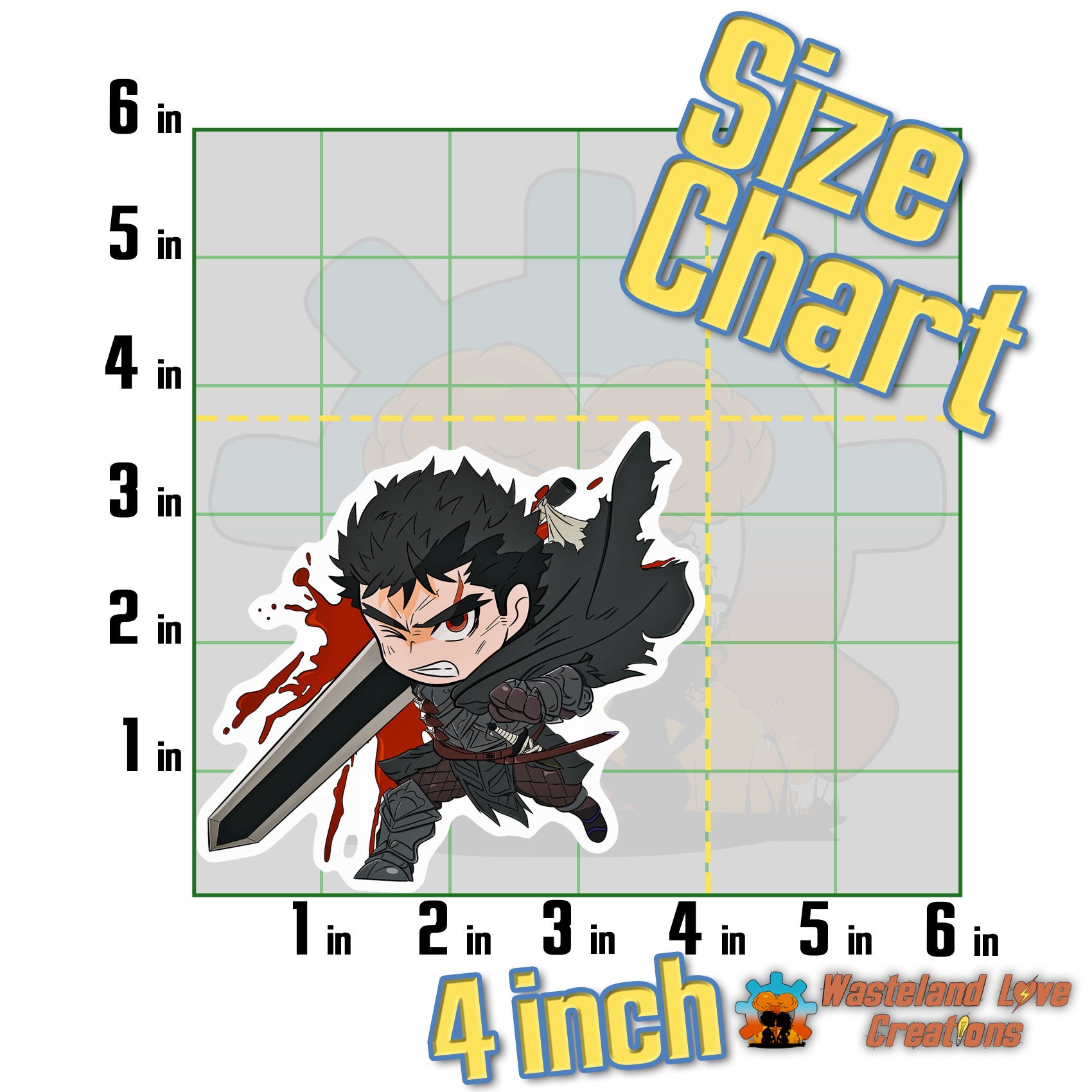 Guts Berserk Anime Sticker Decal for Car Laptop Phone Tumbler Water ...