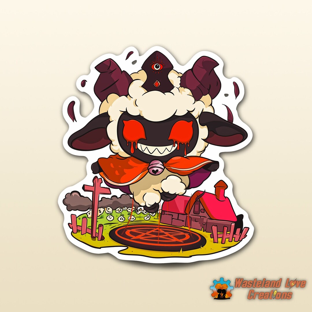Cult of the Lamb Demon Anime Sticker Decal for Car Laptop Phone Tumbler ...