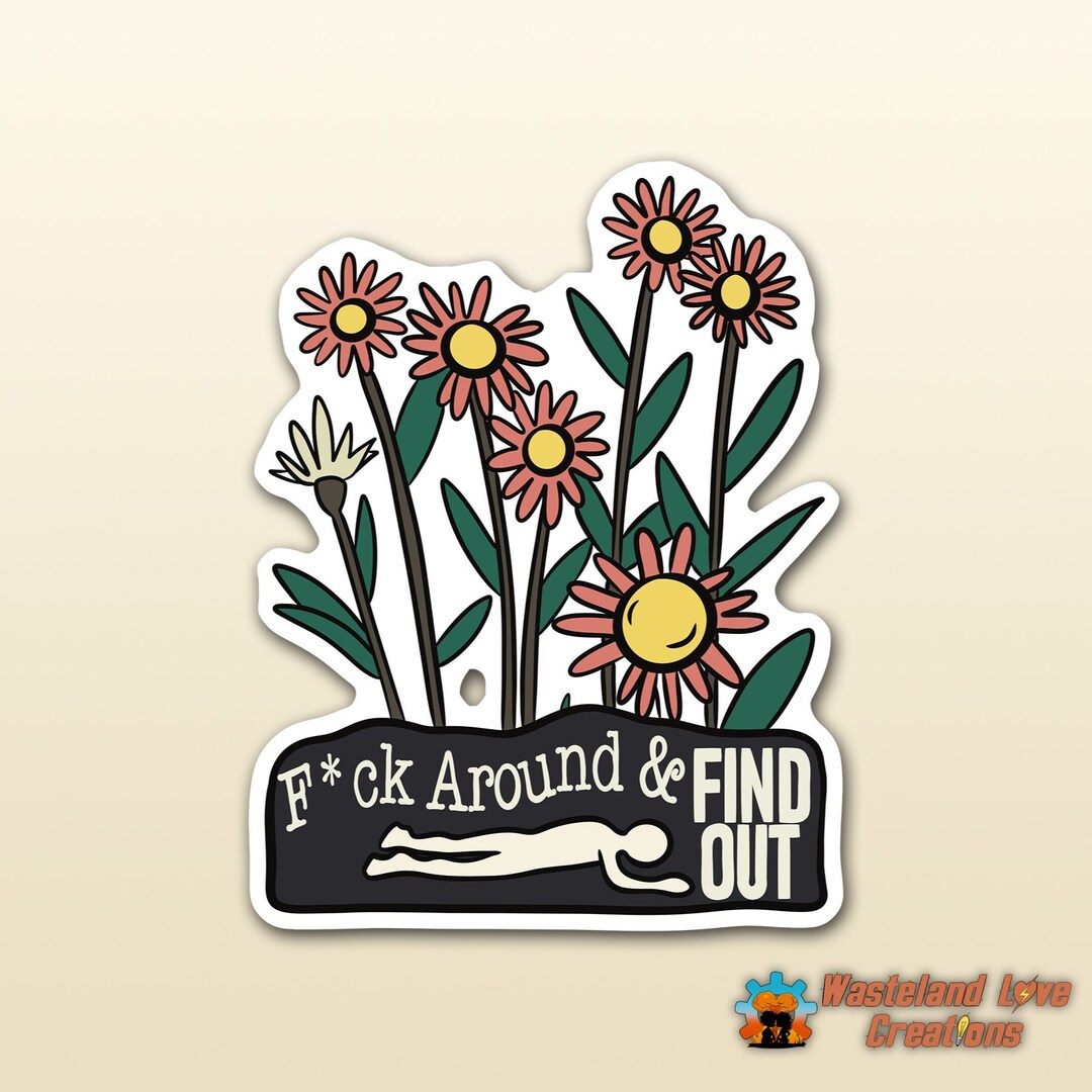 Funny Fuck Around & Find Out Sticker Decal for Car Laptop Phone Tumbler ...