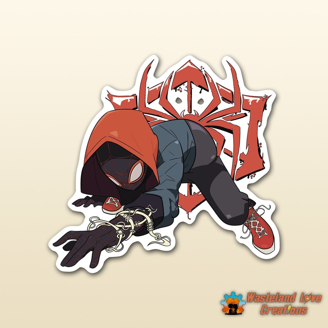 Spiderman Miles Morales Sticker Decal for Car Laptop Phone Tumbler ...
