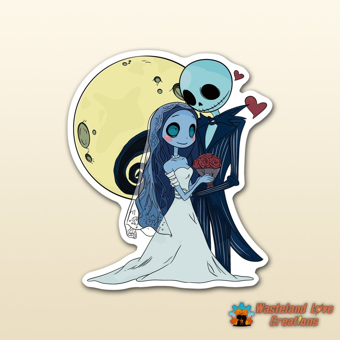 Jack Skellington Corpse Bride Sticker Decal for Car Laptop Phone ...
