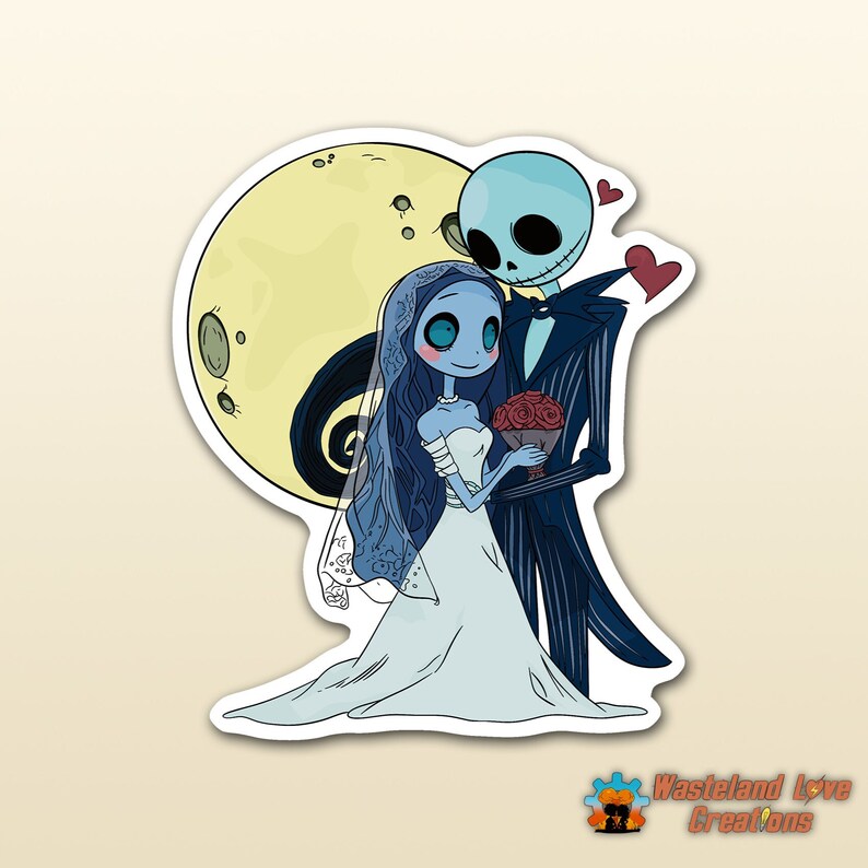 Jack Skellington Corpse Bride Sticker Decal for Car Laptop Phone ...
