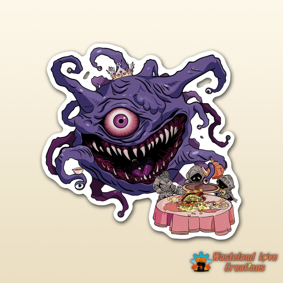 Dnd D&D TTRPG Monster Beholder Sticker Decal for Car Laptop Phone ...