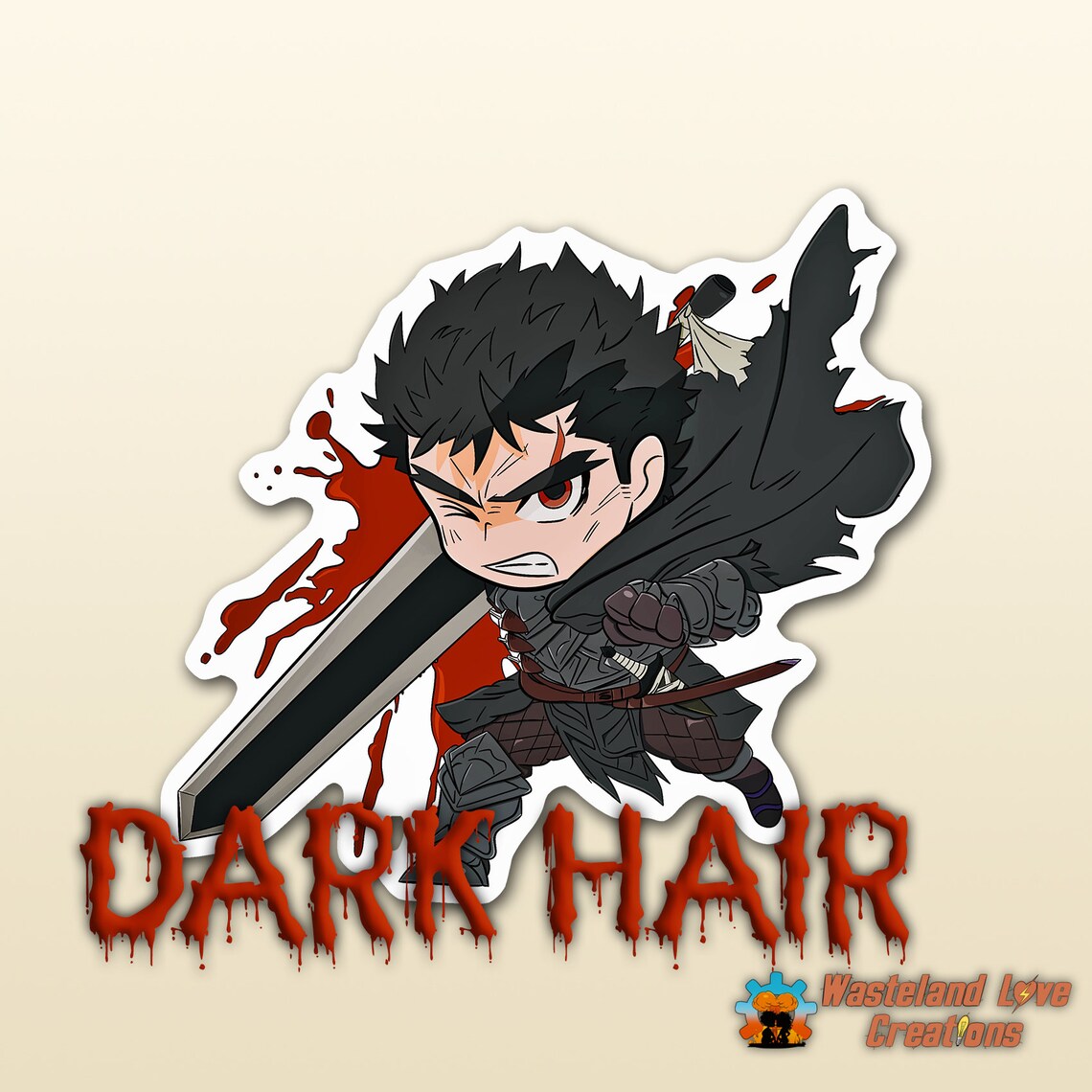 Guts Berserk Anime Sticker Decal for Car Laptop Phone Tumbler Water ...