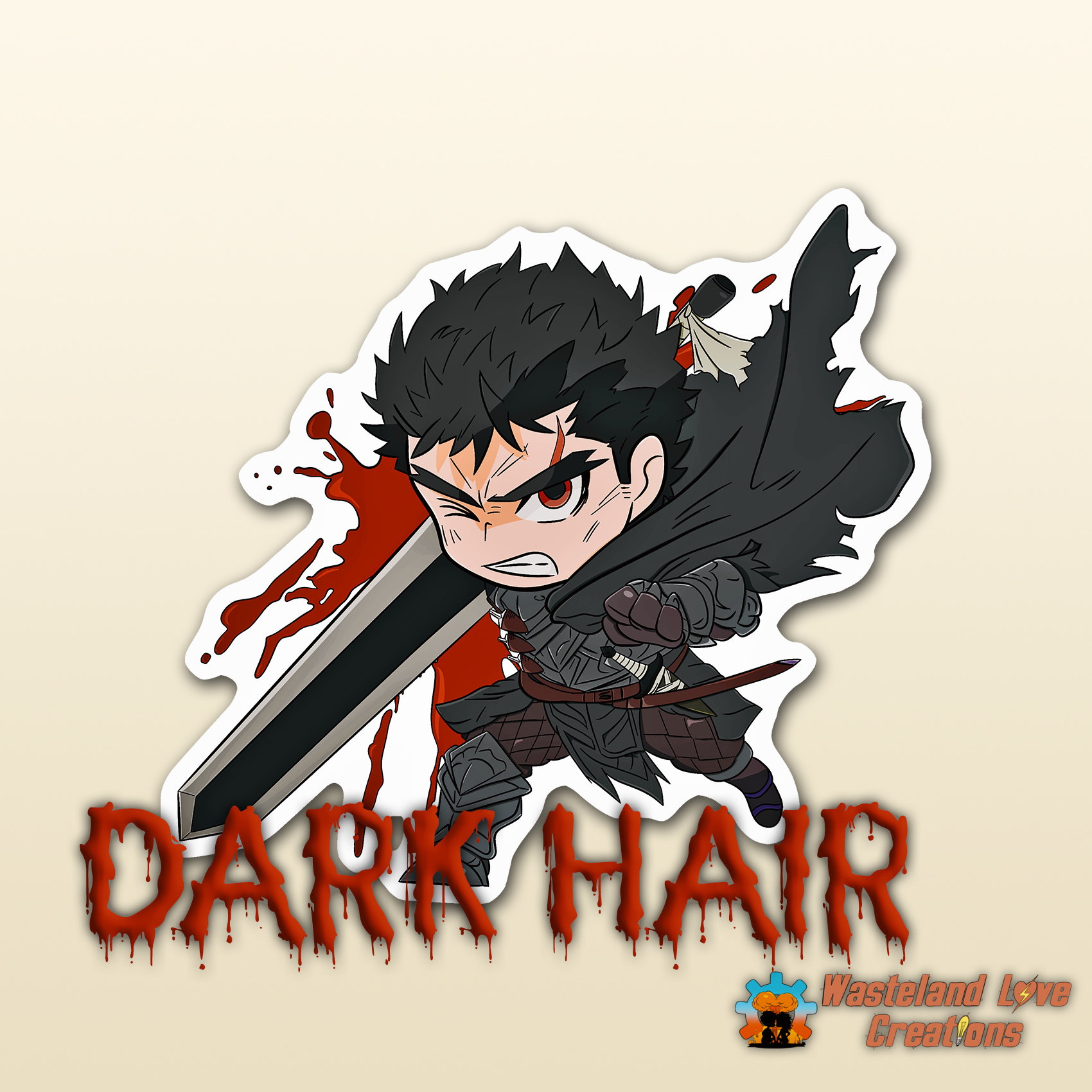 Guts Berserk Anime Sticker Decal for Car Laptop Phone Tumbler Water ...