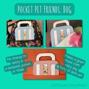 Printable Pocket Pet Friend: Dog, Paper Dog House, Portable, Pocket ...