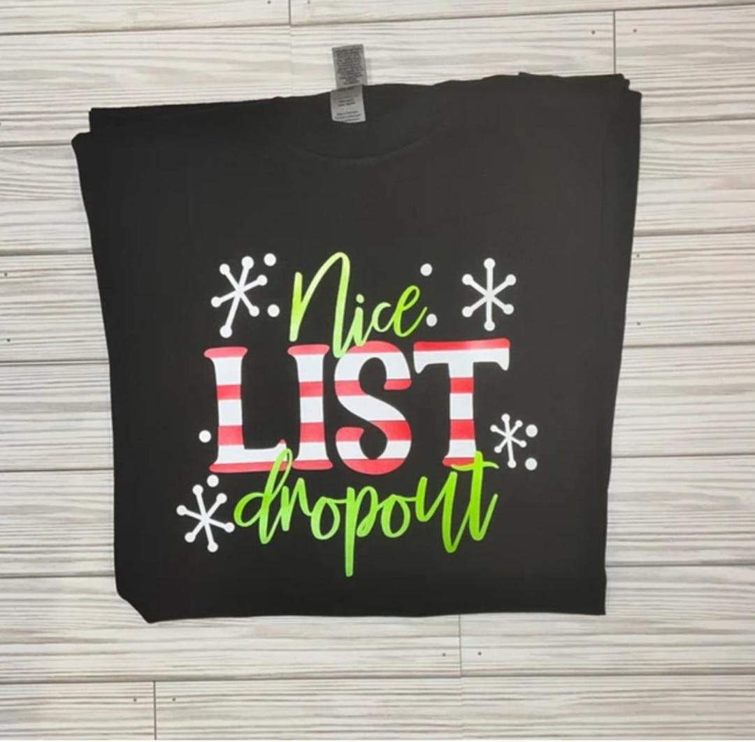 Nice List Dropout T-shirt - Etsy