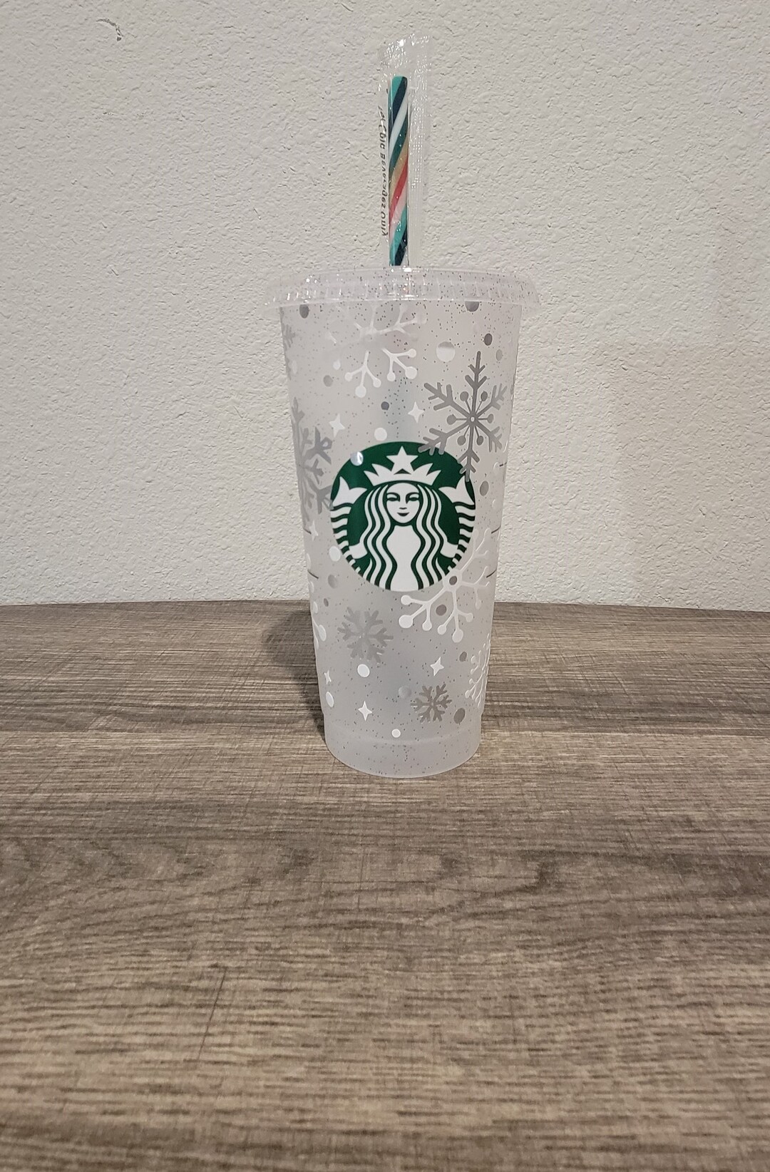 Snowflakes Silver & White Starbucks Venti Cup - Etsy