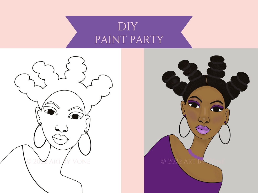 DIY Paint Party Tracer Printable Outlines Paint Made Easy DIY Paint ...