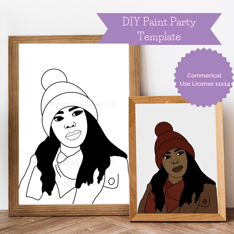 Printable DIY Paint Party Tracers Easy Trace & Paint Creative Paint ...