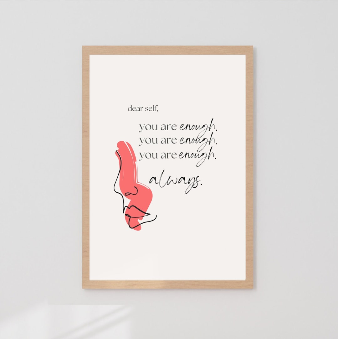 Self Love Poster, Affirmation Wall Art, Positive Affirmation Art ...