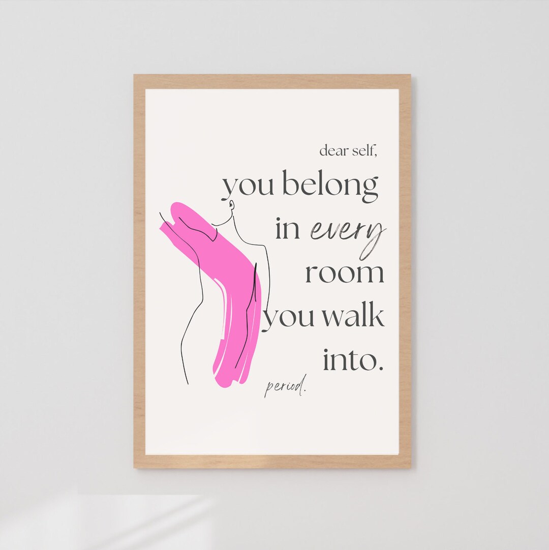 Self Love Poster, Affirmation Wall Art, Positive Affirmation Art ...