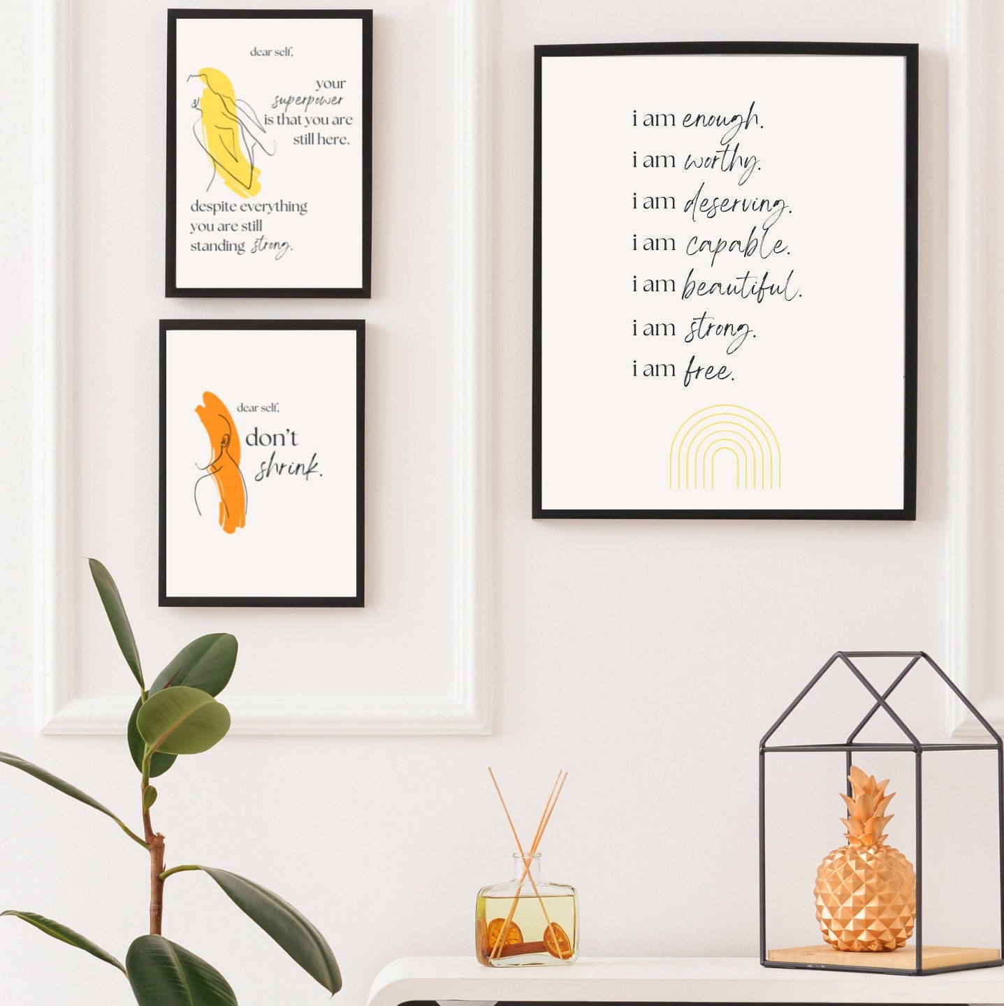 Self Love Poster, Affirmation Wall Art, Positive Affirmation Art ...