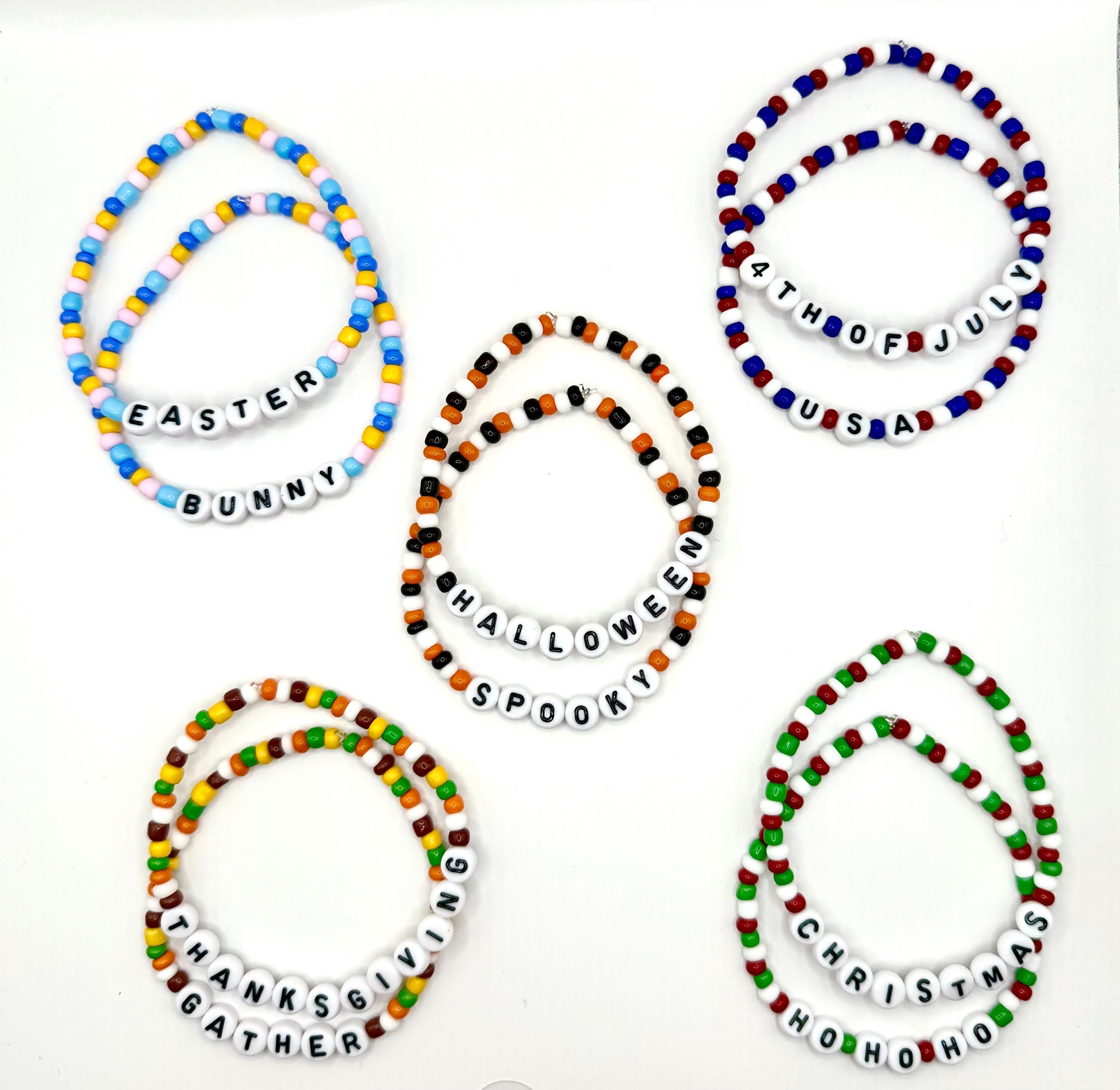 20-piece Holiday-themed Beaded Bracelet Set – Year-round Celebration in ...