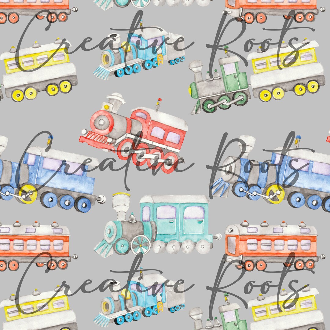 Trains Seamless File - Etsy