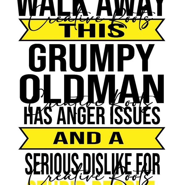 Grumpy Old Man Clipart - Etsy
