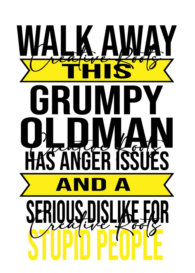 Grumpy Old Man PNG File - Etsy