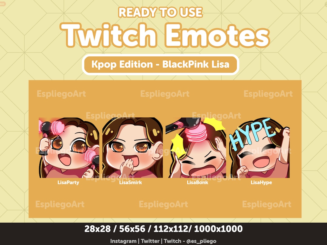 BLACKPINK Lisa Streamer Emotes Channel Points Badges twitch, Discord ...