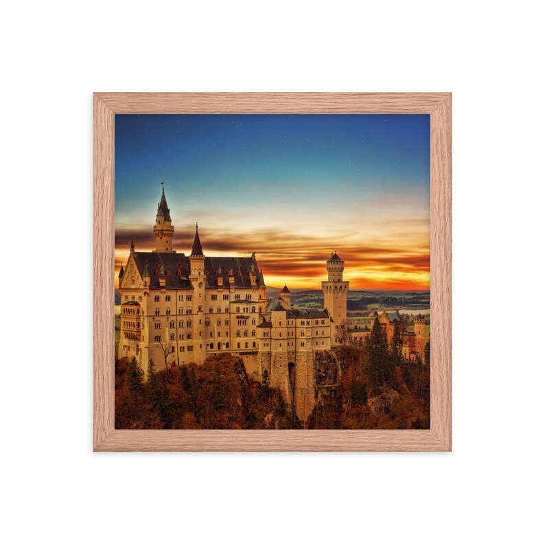 Neuschwanstein Castle - Framed Poster - Wall Art - Wall Decor - Hanging ...