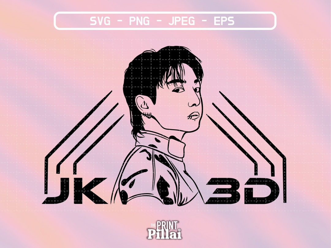 Jungkook 3D Kpop Svg Eps Png Jpg Vector Files for Cricut,silhouette BTS ...