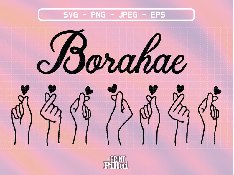 BTS Borahae Svg Eps Png Jpg Vector Files for Cricut and - Etsy