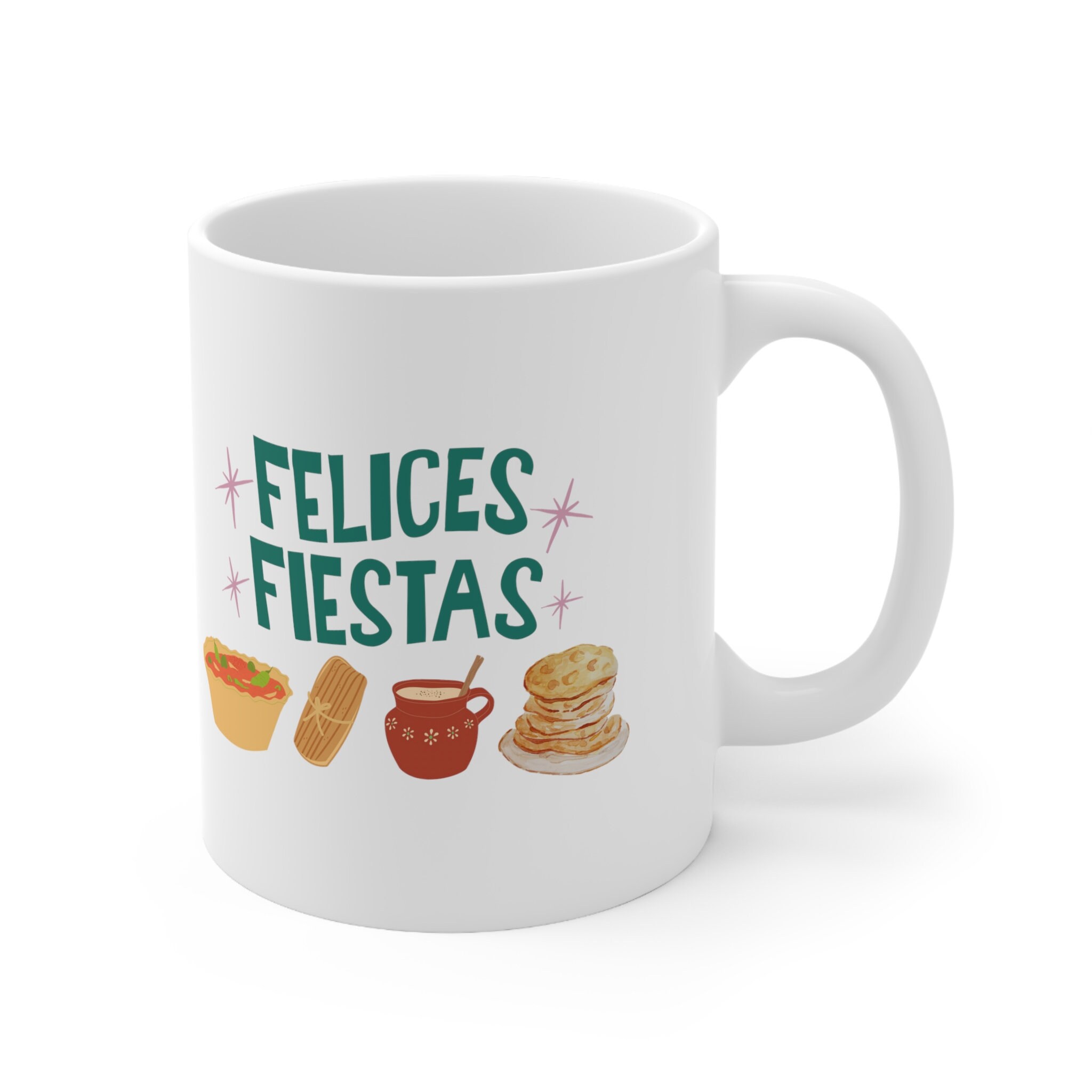 Felices Fiestas Mug, Christmas Mug, Christmas Gift Ceramic Mug 11oz - Etsy