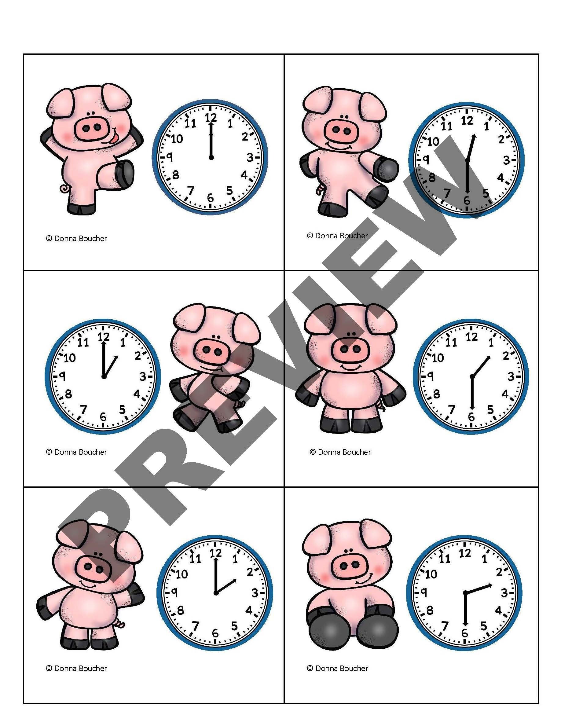 Telling Time to the Hour and Half-hour - Etsy