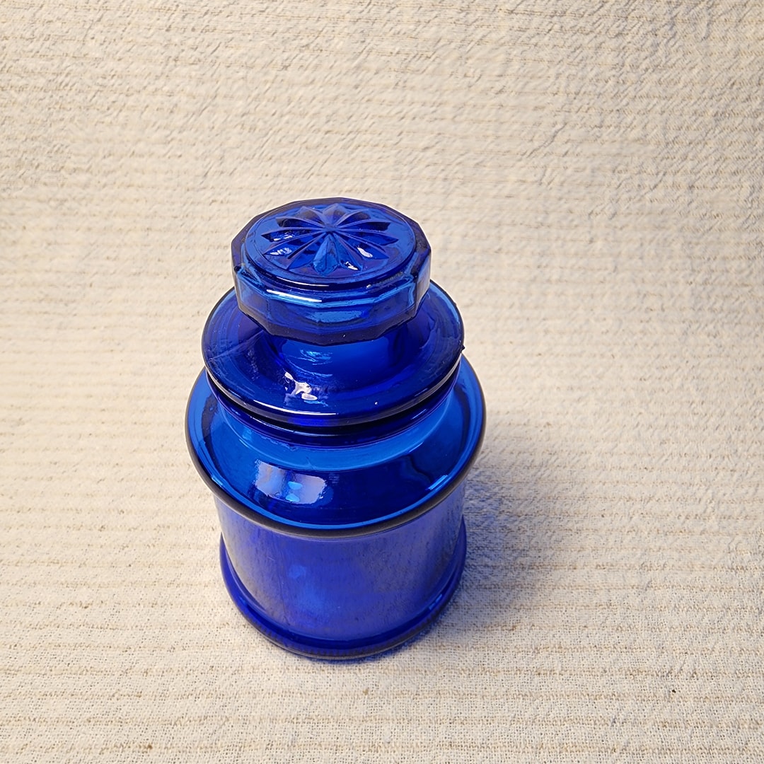 Vintage Vick Vaporub 4 Cobalt Blue Apothecary Jar With Sealed Lid - Etsy
