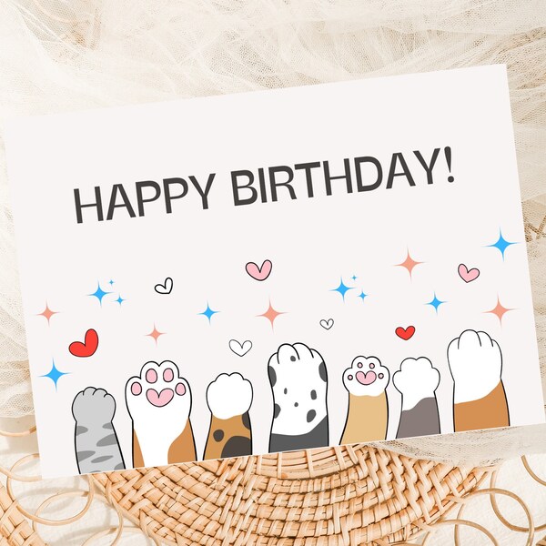 Happy Birthday Card Wishes Digital Instant Download Editable and ...