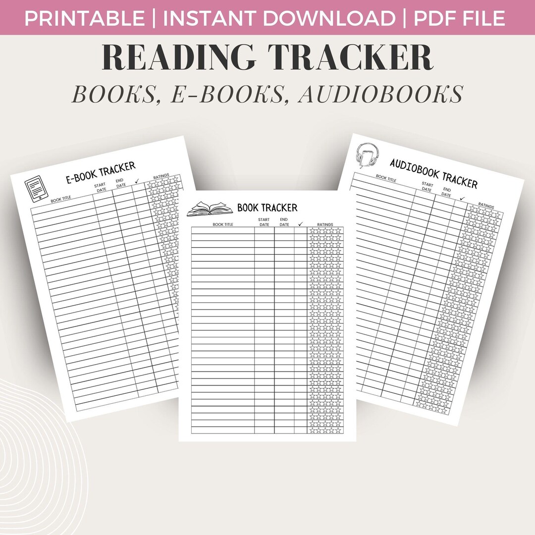 Reading Tracker for Physical Books, E-books, and Audiobooks | Book Log ...